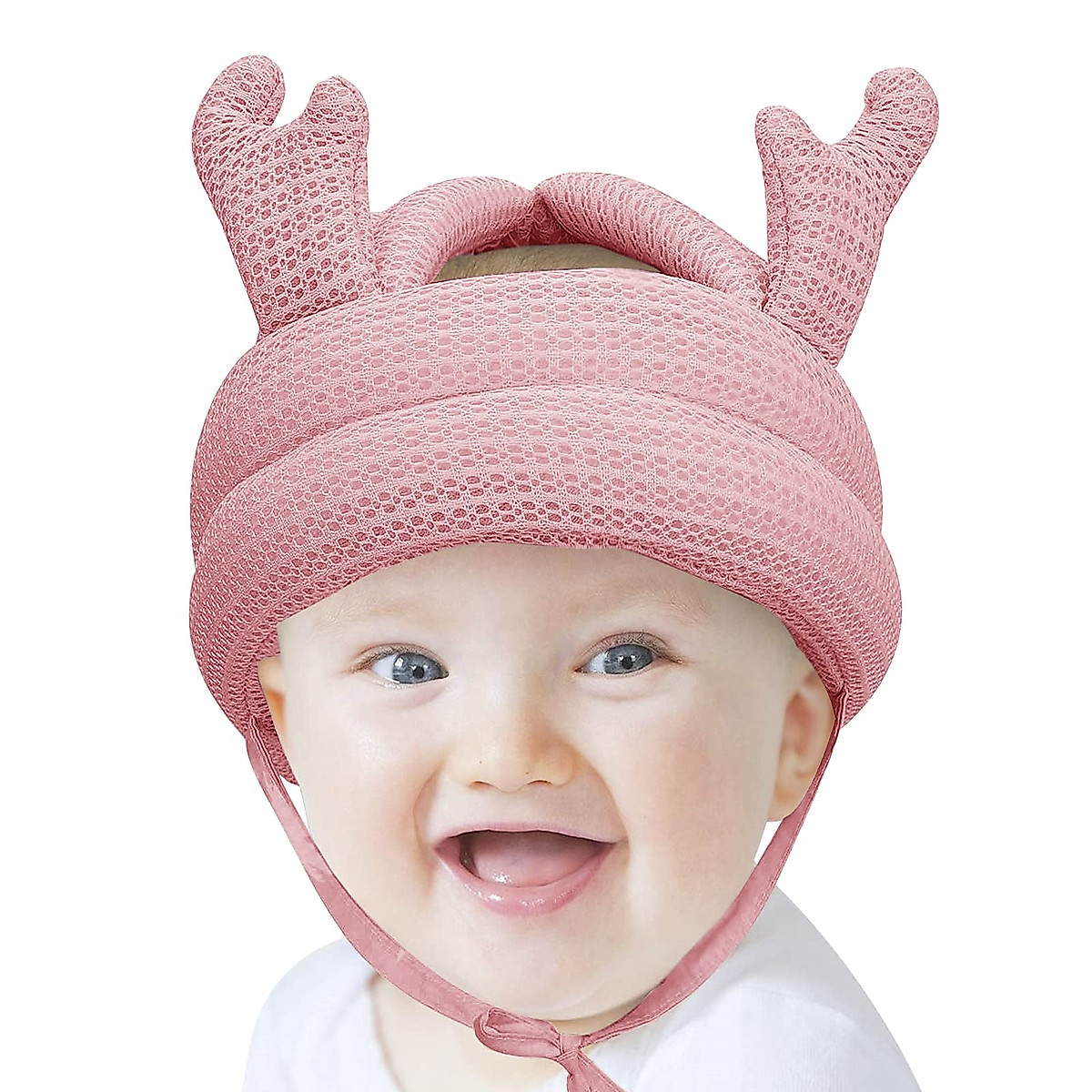 RONGXG Baby Adjustable Helmet Toddler Head Protector Hat Safety Helmet Infant Walker Bumper Hat Kids Headguard Baby Head Cap Kids Head Cushion Bonnet for Baby Age 6 Months to 5 Years, Pink, One Size