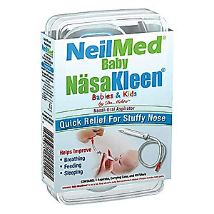 SQUIP Baby NäsaKleen Nasal Aspirator, Baby Shower Gift and Registry Necessity, 51 Piece Set