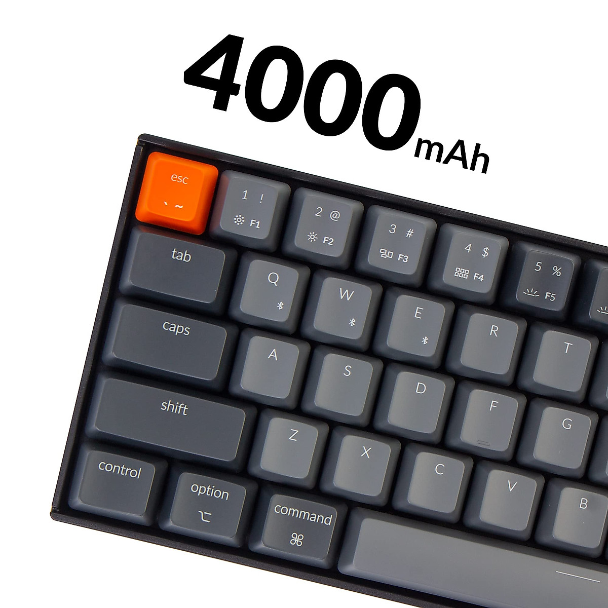 Keychron K14 70% Layout 72 Keys Bluetooth Wireless/USB Wired Mechanical Gaming Keyboard for Mac with Gateron G Pro Brown Switch/Multitasking/RGB Backlight Computer Keyboard for Windows Laptop