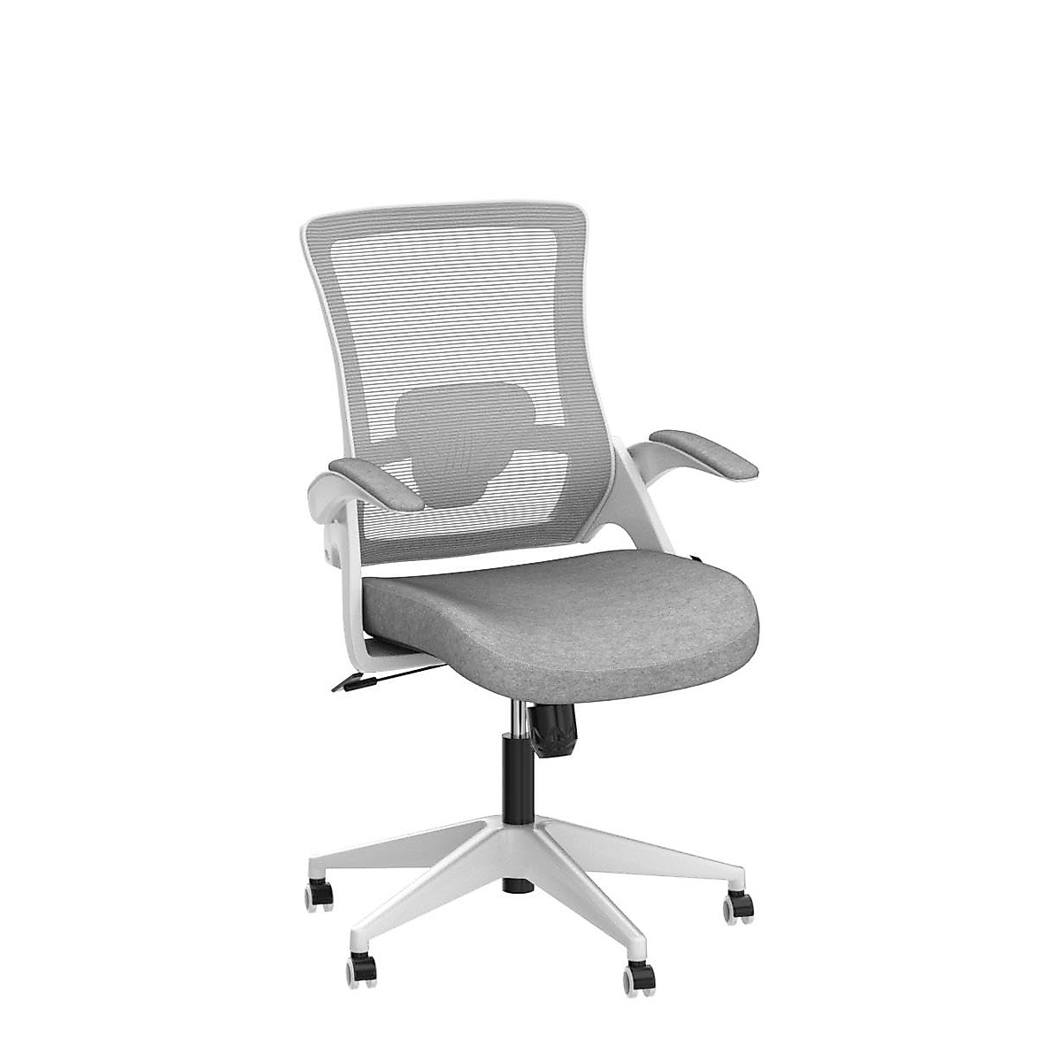 NEO CHAIR High Back Mesh Chair Adjustable Height and Ergonomic Design Home Office Computer Desk Chair Executive Lumbar Support Padded Flip-up Armrest Swivel Chair (Grey)