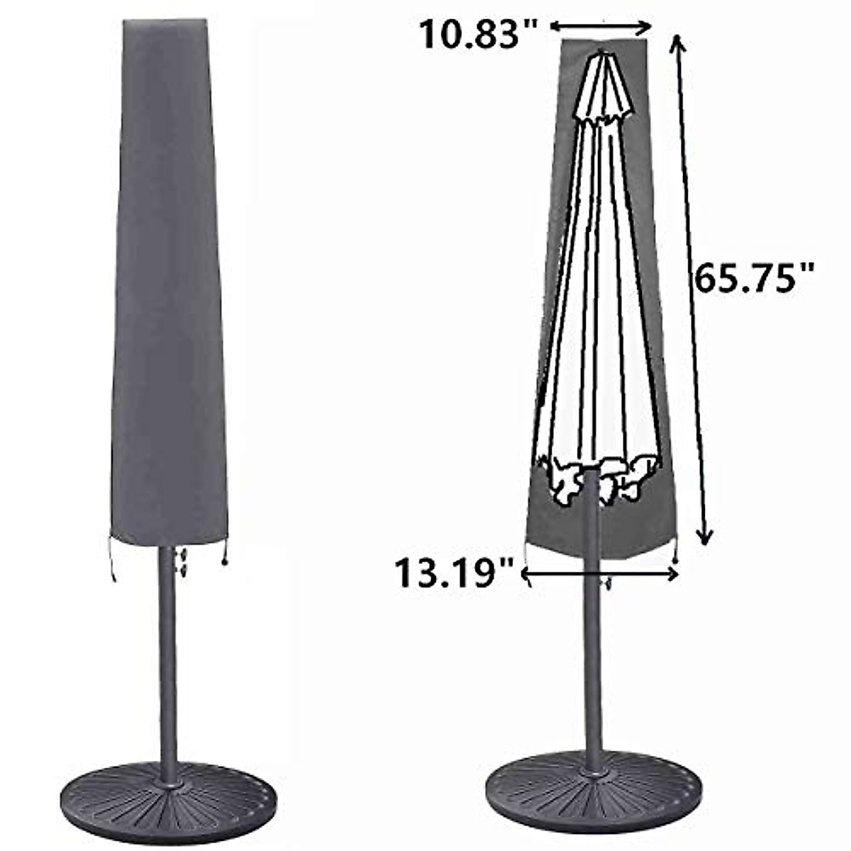 Garden Balsam Umbrella Cover for 6ft to 9ft Patio Umbrellas, Waterproof and Durable Market Umbrella Cover with Zipper and Rod