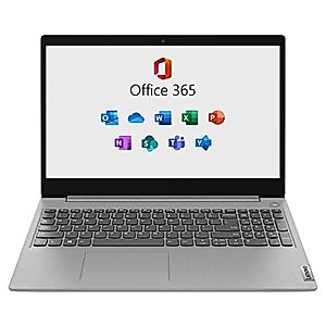 Lenovo Ideapad 3 Laptop, 15.6" Full HD Screen, Intel Pentium Silver N5030 Quad-Core Processor, 4GB RAM, 128GB SSD, Webcam, Wi-Fi, Windows 11 Home, Office 365 1-Year Subscription Included