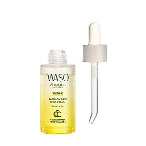 Shiseido Waso YUZU-C Glow-On Shot Serum - 0.94 oz - Targets Dullness, Boosts Radiance & Prevents Early Signs of Aging - 24-Hour Hydration - Vegan, Fragrance Free & Non-Comedogenic