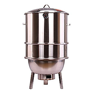 NEWCES Safety Certification Portable Charcoal Grill Barbecue BBQ Smoker Grill Stainless Steel BBQ Hanger Grill for Outdoor Camping Garden Backyard Cooking Picnic Traveling