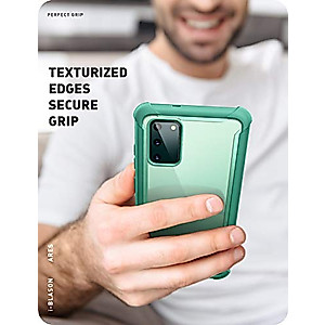 i-Blason Ares Series Designed for Samsung Galaxy S20 FE 5G Case (2020 Release), Dual Layer Rugged Clear Bumper Case with Built-in Screen Protector (MintGreen)