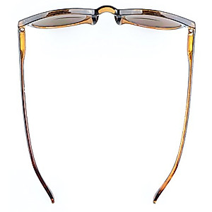 Eyekepper Key Hole Style Spring-Hinged Round Bifocal Sunglasses Sunshine Readers Black-Tortoise +2.0