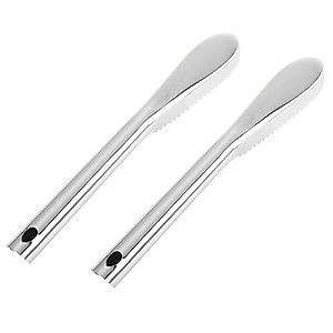 Fish Scaler Remover, 2 Pcs 9 Inch Stainless Steel Tooth Profile Fish Scale Scarper for Kitchen Tools (2)