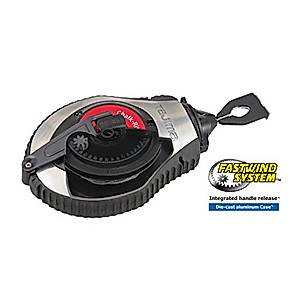 TAJIMA Chalk Line - Chalk-Rite Dura Chalk Box with Extra Bold 1mm Snap Line & Integrated Handle Release - CR401S