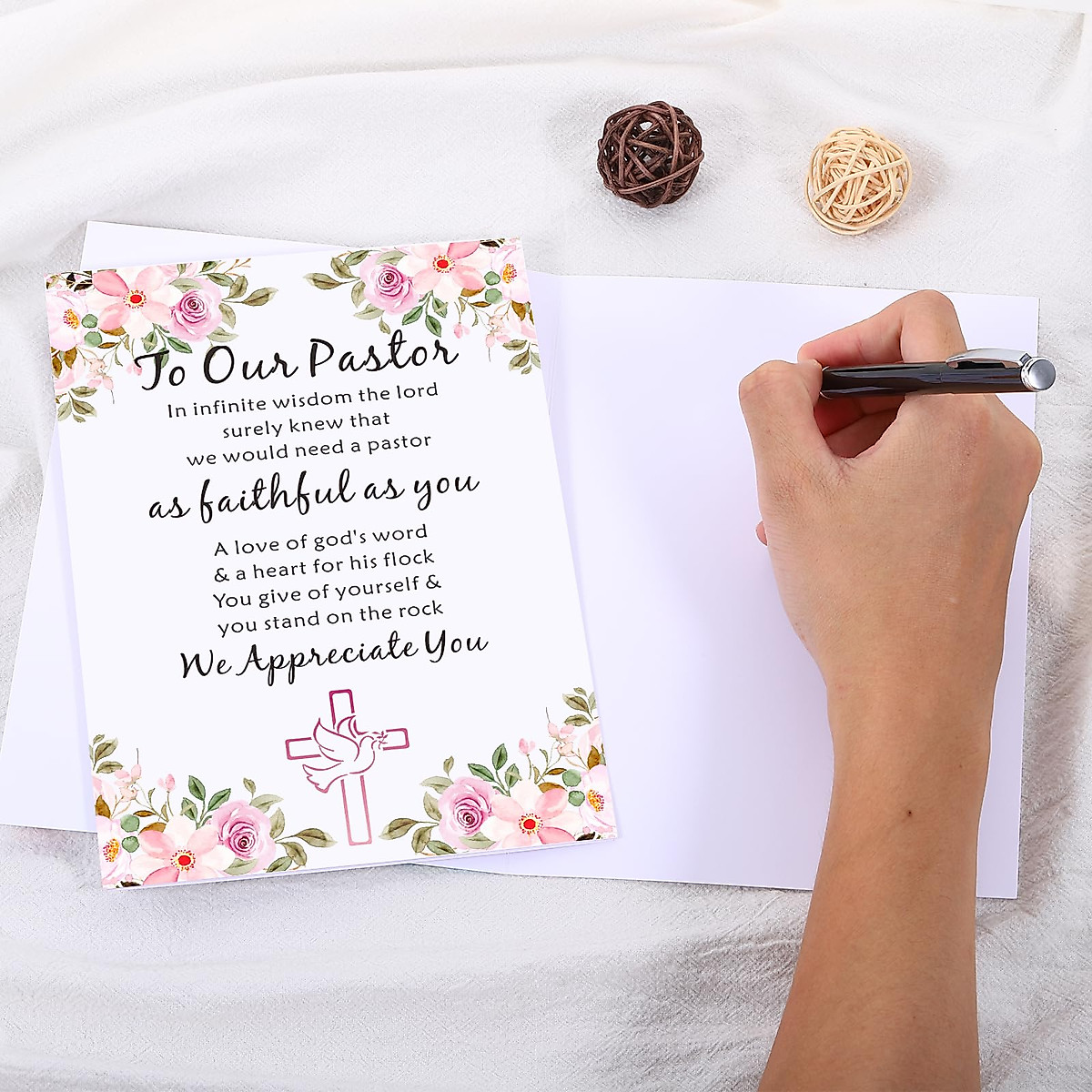 Pastor Appreciation Cards for Partors, Pastor Wife Appreciation Cards, Pastor Appreciation Gifts, Pastor Gifts for Men, Ministry Appreciation Card for Pastor, Christian Thank You Cards With Envelopes