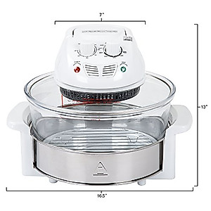 Classic Cuisine 12-17 Quart 1200W Halogen Tabletop Oven - White