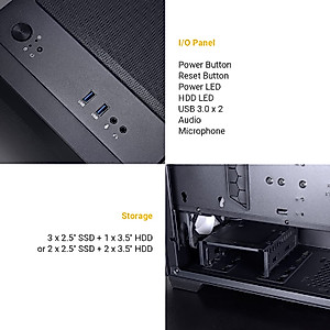 LIAN LI High Airflow Micro ATX PC Case, RGB Gaming Computer Case, Mesh Front Panel Mid-Tower Chassis with 2x140mm ARGB PWM Fans Pre-Installed, Tempered Glass Side Panel (LANCOOL 205M MESH, Black)