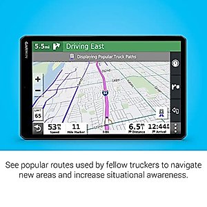 Garmin dēzl OTR1000, 10-inch GPS Truck Navigator, Easy-to-read Touchscreen Display, Custom Truck Routing and Load-to-dock Guidance (Renewed)