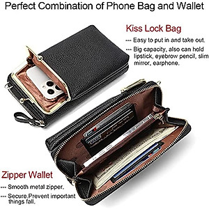 2023 Newest Phone Bag Purses, PU Leather Crossbody Wallet Purse With Phone Pocket, Travel Cell Phone Shoulder Bags For Women.