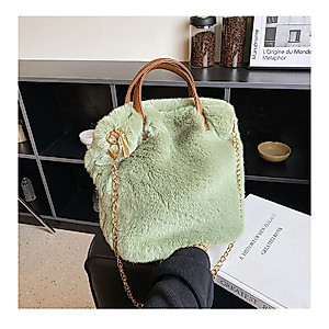 Women's Handbag Fleece Shoulder Bag Hobo Tote Bag Faux Fur Retro Casual Clutch Cute Chic Crossbody Purse