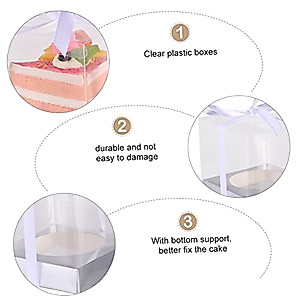 MAGICLULU 10pcs Cupcake Packing Boxes Cupcake Wrappers Mini Cake Box Mini Cakes Cookie Cake Desserts Carrier Container Cake Container White Bakery Boxes Backing Cake Case Chocolate Case Pvc