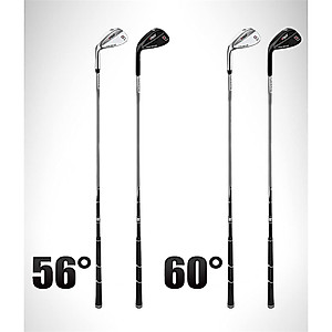 56/60Degree Left Handed Golf Sand Wedge, Men Women Golf Clubs Wedges, Lefthand Golf Pitching Chipping Wedge (Black,56D)