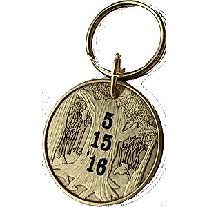 Engraved Sobriety Date Keychain Personalized This Day My New Life Began Medallion