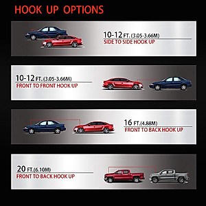 GOHAWKTEQ G5204C 4 Gauge 500A 20FT Heavy Duty Jumper Battery Cables Booster Jump Starter Replaces# AA-003-1A