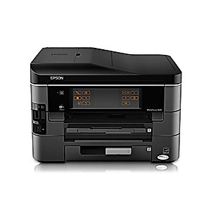 Epson WorkForce 845 Wireless All-in-One Color Inkjet Printer, Copier, Scanner, Fax, iOS/Tablet/Smartphone/AirPrint Compatible (C11CB92201)