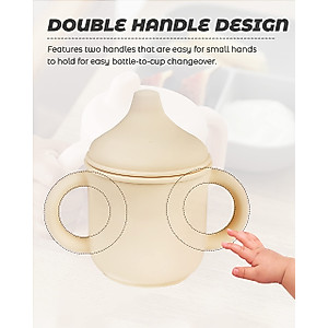 DF DUALFERV Toddler Sippy Cups, Sippy Cups for Baby 6+ Months, Toddler Cups with Two Non Slip Handle, Transition Sippy Cups for Babies 6-12 Months And Toddlers 1-3 Years, 5oz