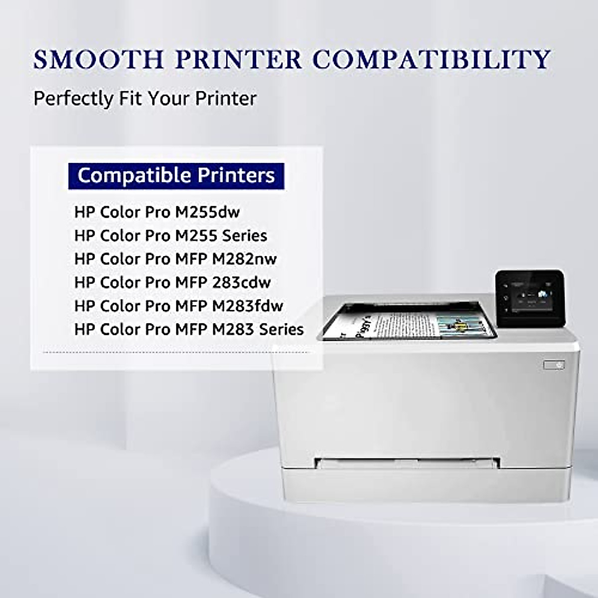 Mooho Compatible 206X Toner Cartridge Replacement for HP 206X 206A W2110X W2110A for HP Color Pro MFP M283fdw M283cdw M255dw M283 M255 Printer (Black Cyan Yellow Magenta, 4-Pack)