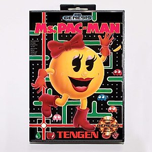 Aditi Ms. Pac Man Game Cartridge 16 bit MD Game Card With Retail Box For Sega Mega Drive For Genesis