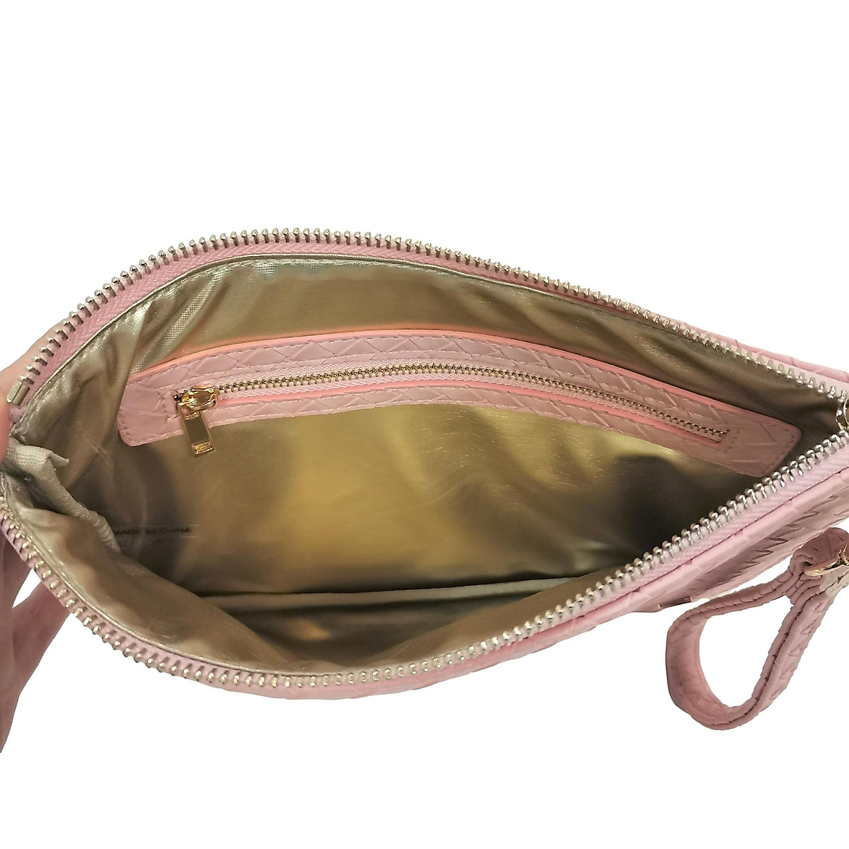 TRVL Design - Luxe Go-Go Wristlet - Woven Collection - Pink Sand