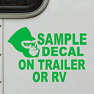 WHOA REARING HORSE TRAILER - PICK COLOR - Back Door Caution Sign Vinyl Decal Sticker A