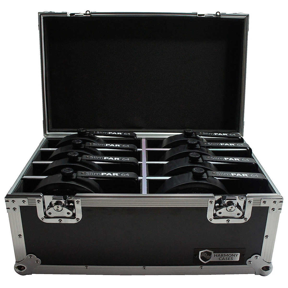 Harmony Audio Cases HC8SLIMPAR64 Light Flight Road Case Compatible with Chauvet SlimPAR 64 x 8
