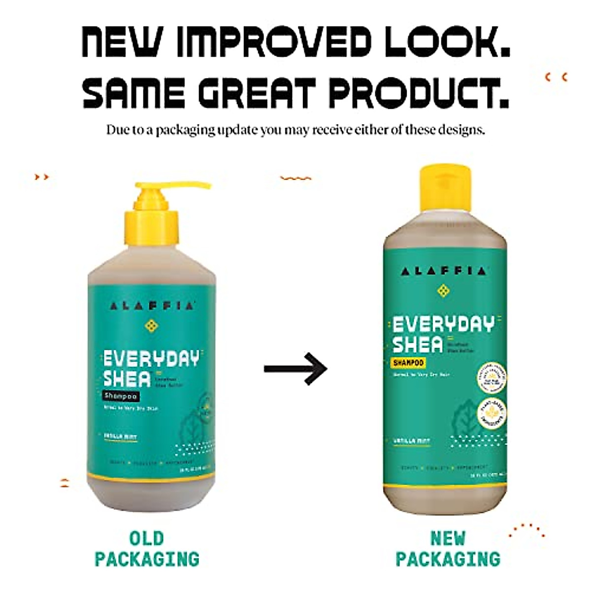 Alaffia EveryDay Shea Shampoo, Gently Cleansing Shampoo for Normal to Dry Hair. Made with Fair Trade Shea Butter, Cruelty Free, Vegan, No Parabens, Vanilla Mint 16 Fl Oz