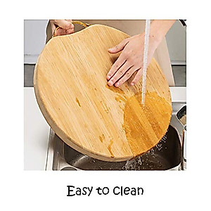 Solid Cutting Boards Cutting Board Non Slip & Non Stick Eco-Friendly Cutting Board Bamboo Chopping Board for Meat, Vegetables, Fruit&Cheese Cutting Board