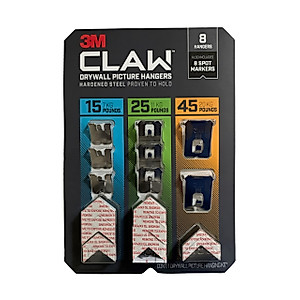 3M Claw Drywall Picture Hangers, 8 Hangers