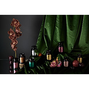 Paddywax Scented Candles Apothecary Noir Glass Jar Luxury Artisan Candle, 8-Ounce, Saffron Rose