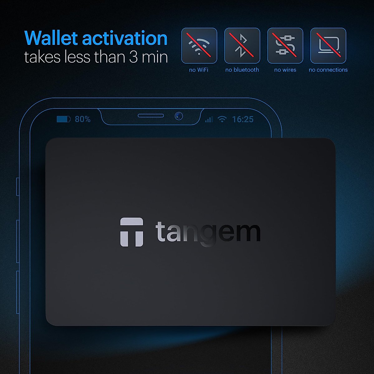 TANGEM Wallet Pack of 3 - Secure Crypto Wallet - Trusted Cold Storage for Bitcoin, Ethereum, NFT's & More Coins - 100% Offline Hardware Wallet