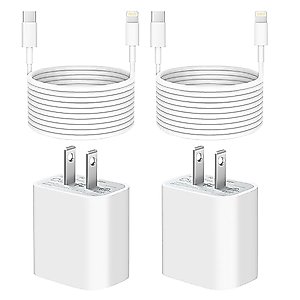 10 Ft iPhone Fast Charger【Apple MFi-Certified】 2-Pack 20W Super Fast Charger cargador with Long Fast Charging Cable for iPhone 14/13/12/11 Pro Max,14 Plus,Mini,Pro/XS/SE/XR/iPad