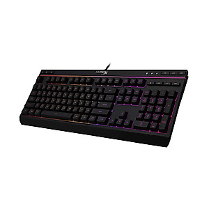 HyperX Cloud II Gaming Headset - 7.1 Surround Sound- Red (KHX-HSCP-RD) with HyperX Alloy Core RGBMembrane Gaming Keyboard Comfortable Black - Bundle