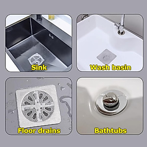 Disposable Shower Drain Hair Catcher, 50pcs 4inch Square Mesh Disposable Drain Covers, Sink Strainer Filter, Floor Drain Sticker for Bathroom, Laundry, Bathtub