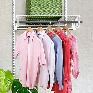 8pcs Closet Rod Bracket, J Shaped for Closetmaid Bracket 3/4 Closet Shelf Pole Holder Wardrobe Shelf Brackets Hooks Hanging Closet Rod Support for Cabinets Curtain Hanging Clothes(White)