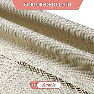 Enlarged Closet Hanging Bra Organizer with Rotating Metal Hanger, Extra-Large Dual Sided Wall Shelf Wardrobe Mesh Pockets Hanging Storage Bag for Bra Socks Underwear Underpants