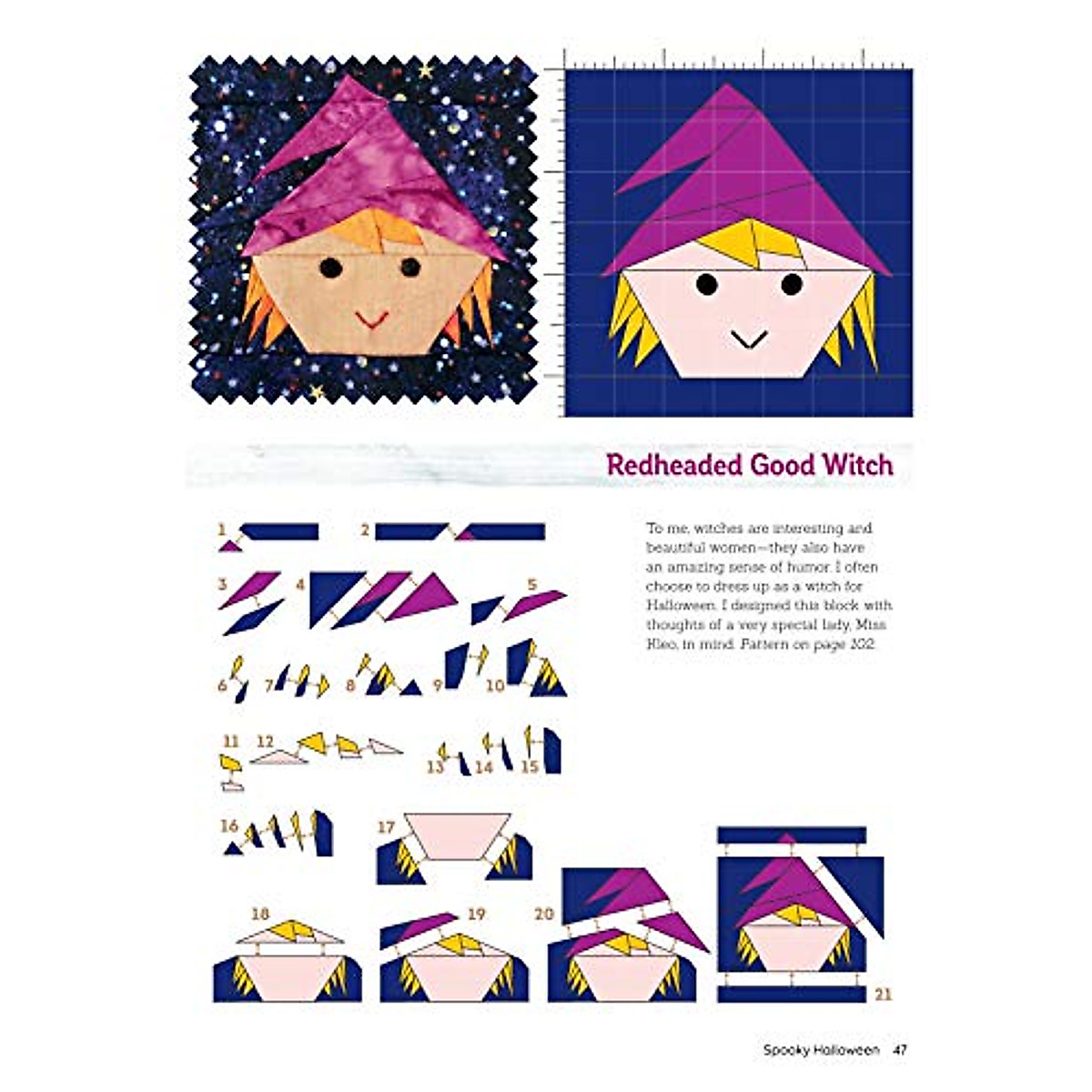 Sewing Scrap Blocks with Character (Landauer) 60 Fresh, Modern Patchwork Patterns for Quilters, including a Baby Dragon, a Unicorn, Cats, Snowmen, Santa, Dracula, Witches, and More; Full-Size Patterns