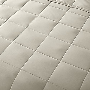 Well Being Quilted 20 Pound Weighted Blanket,Oatmeal,60"x80"