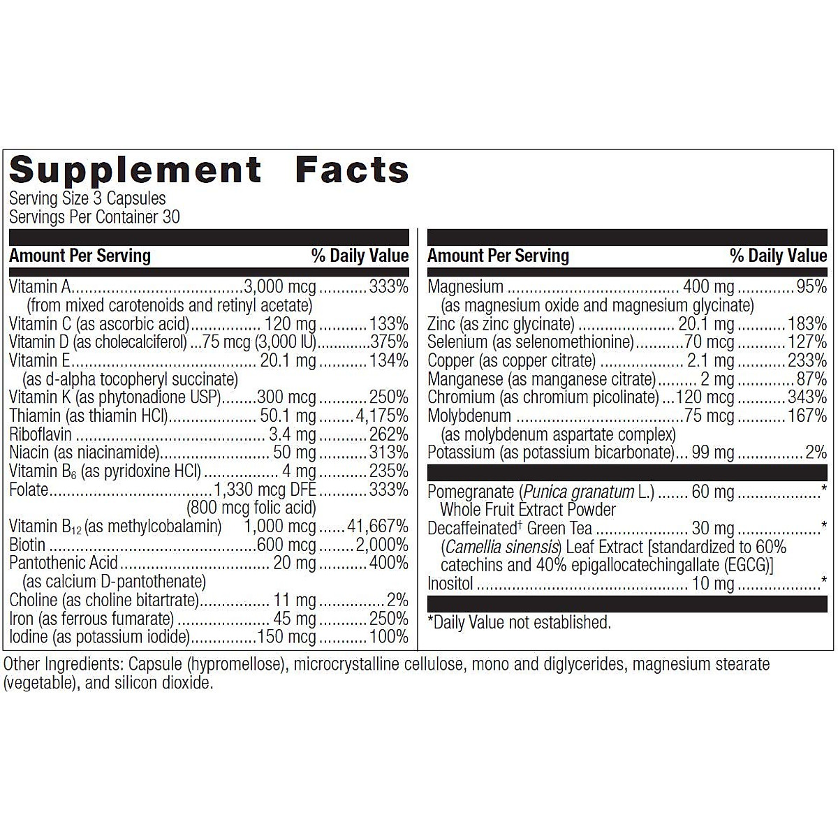 Bariatric Advantage Ultra Multivitamin with Iron - Ultra Multi with Iron - Capsule Format Multivitamin - Provides Full Complex of B Vitamins - with Vitamin C, Chromium & More - 90 Capsules