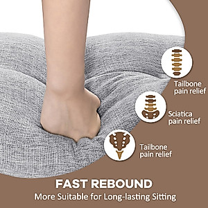 downluxe Indoor Bench Cushion for Indoor Furniture, Memory Foam Bench Seat Cushion, 36" X 14" X 4", Light Grey, 1 Pack