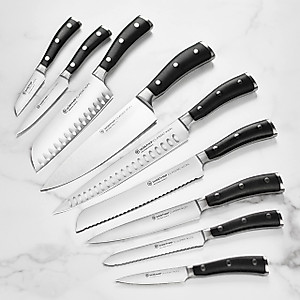 Wusthof Classic Ikon 16 Piece Knife Set with Acacia Block