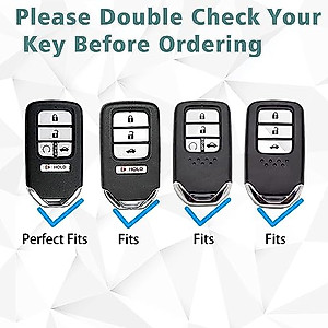 for Honda Key Fob Cover, Keychain, Key Fob Case Compatible with Honda Accord Civic CRV Pilot Odyssey Passport