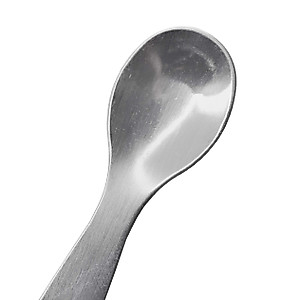 EISCO 6PK Scoops with Spatula, 7.9" - Stainless Steel, Polished - One Flat End, One Spoon End