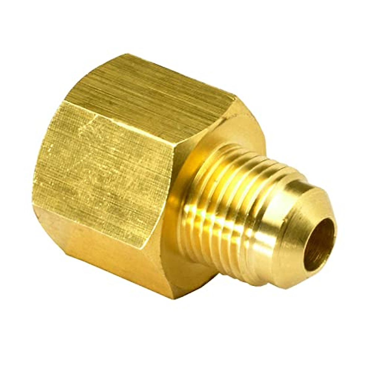 Celestial 3/8" Male Flare by 1/2" Female NPT Coupling, Brass Adapter for Outdoor Gas Fire Pits, Fireplaces, and Grills