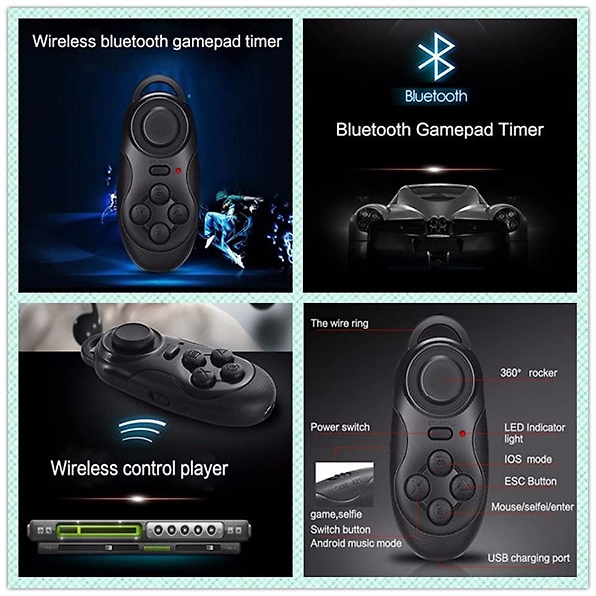 VR Headset, VR 3D Glasses Goggles HD Virtual Reality Headset with Controller Adjustable 3D VR Glasses Virtual Reality Headset HD Blu-ray Eye Protected Support 5~7 Inch for Phone/Android