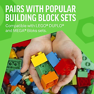 Brickyard Building Blocks 177 Pieces Large Building Block Toys for Children Ages 1.5-5, Bulk Block Set, Compatible with Duplo (177 pcs)