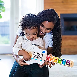 Baby Einstein Strum Along Songs Magic Touch Wooden Musical Light Up Toy Guitar with Whammy Bar, Age 6 Months+